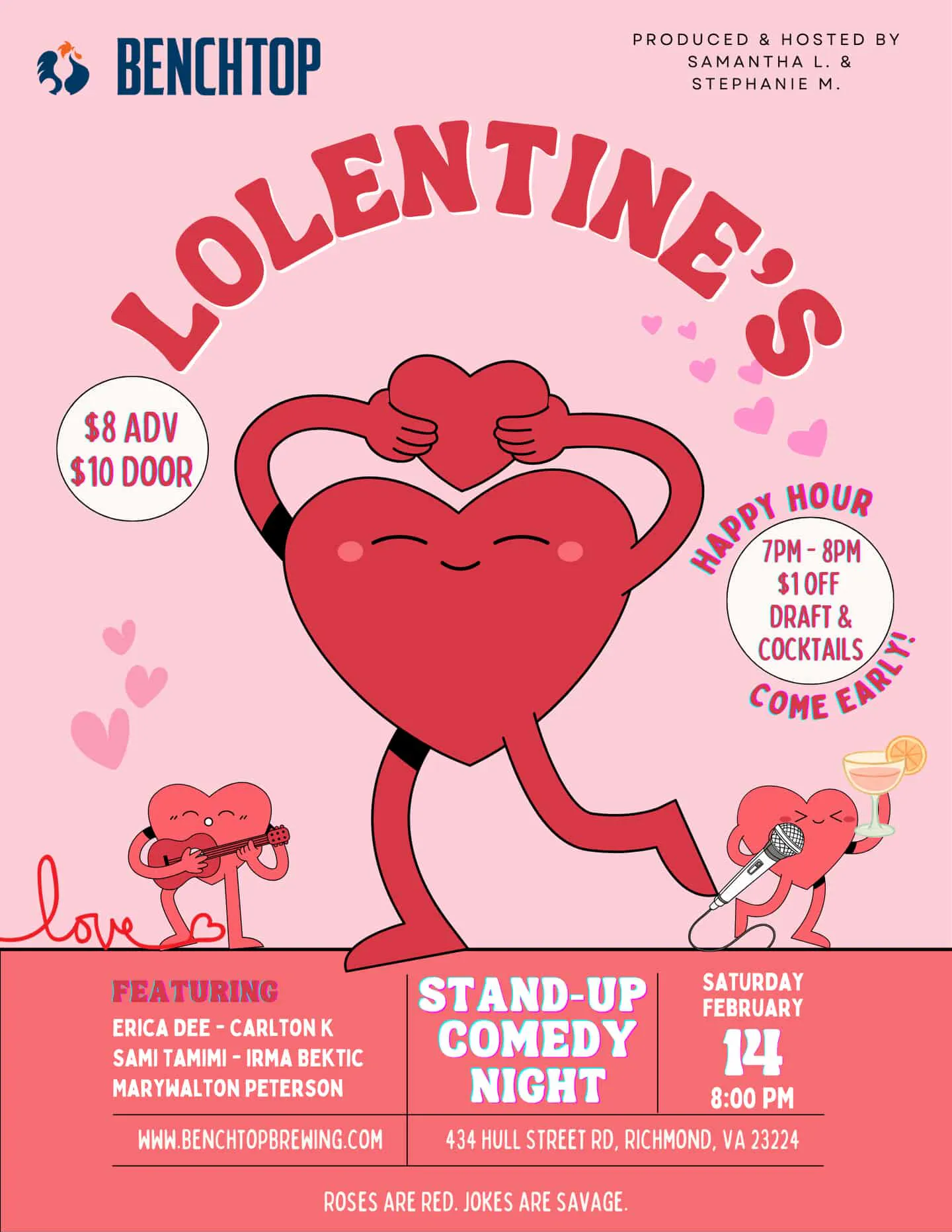 Comedy Show: LOLentine’s - A Stand-Up Show at Benchtop RVA | Benchtop ...