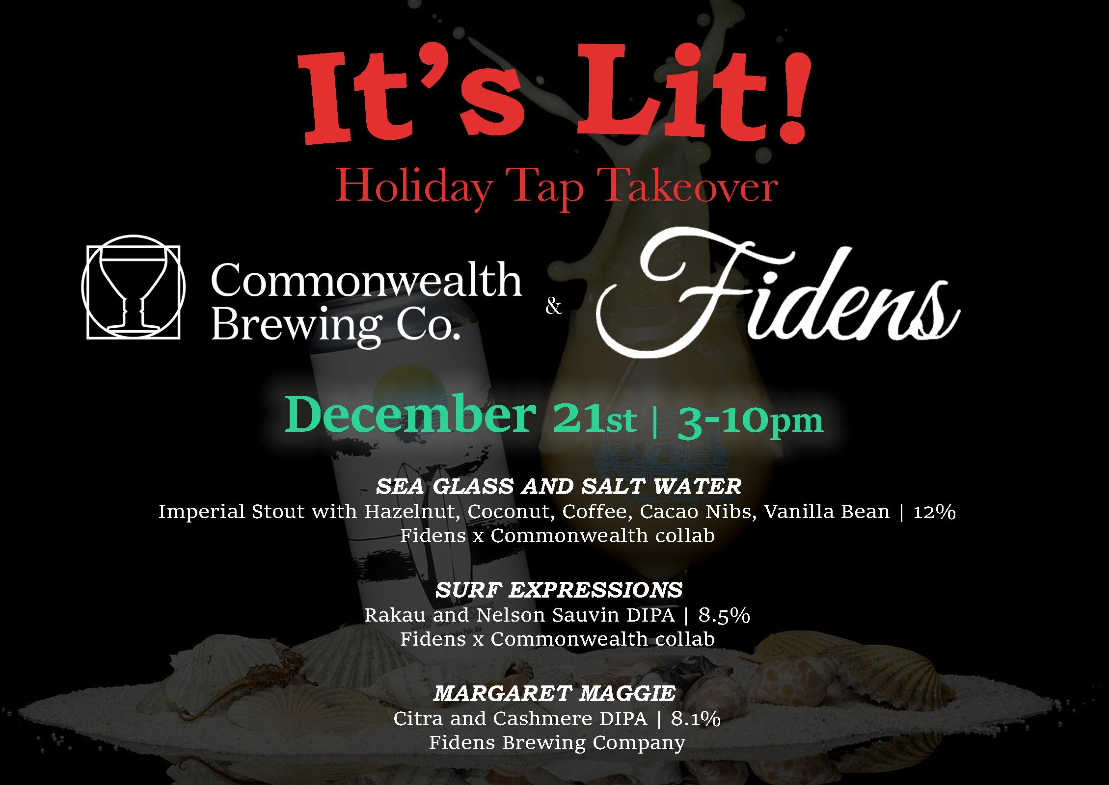 Fidens x Commonwealth Holiday Tap Takeover | Commonwealth Brewing Company