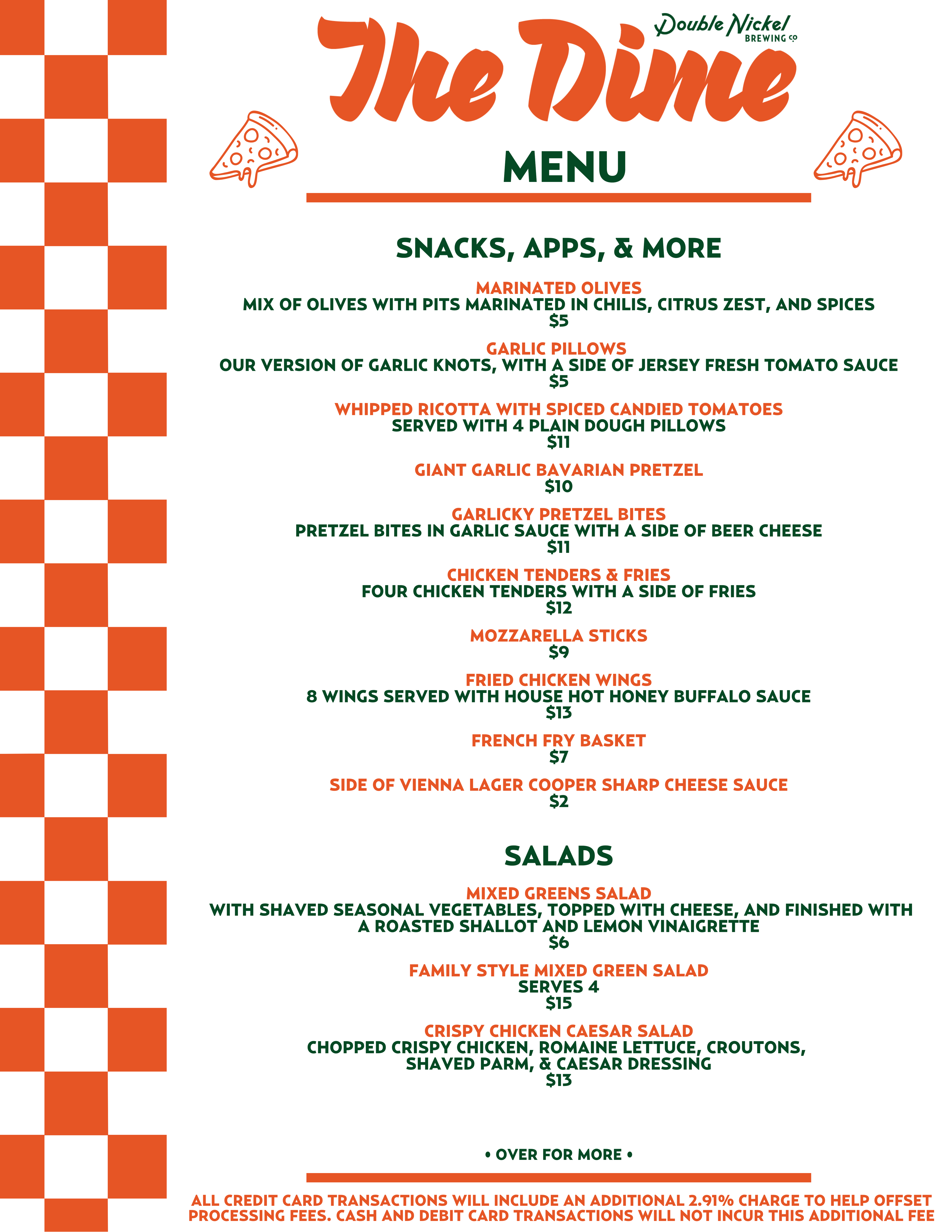 Our Food | Double Nickel Brewing Co.