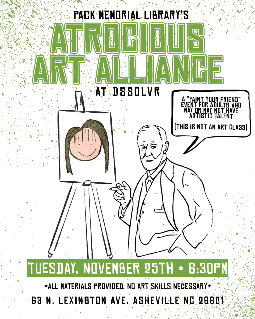 Atrocious Artists Alliance w/ Pack Memorial Library | DSSOLVR