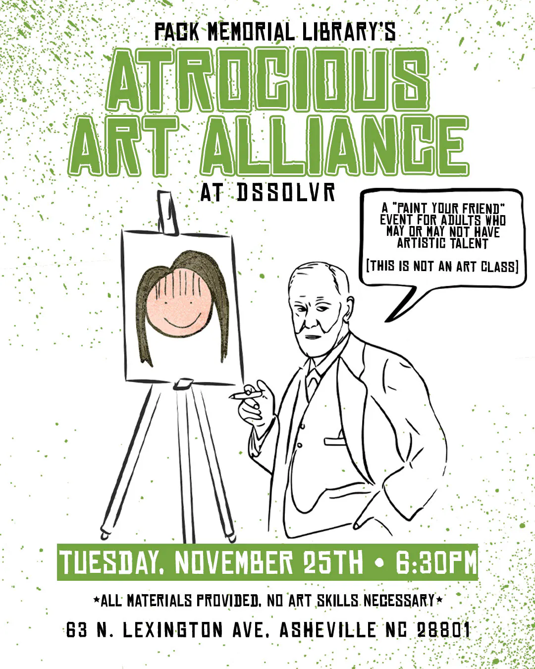 Atrocious Artists Alliance w/ Pack Memorial Library | DSSOLVR