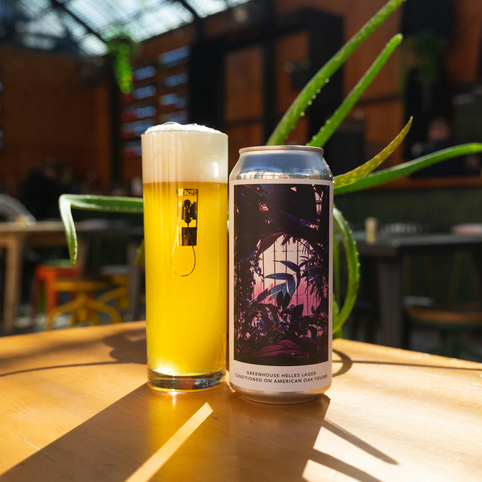 GREENHOUSE HELLES LAGER CONDITIONED ON AMERICAN OAK FOUDRE | Evil Twin ...