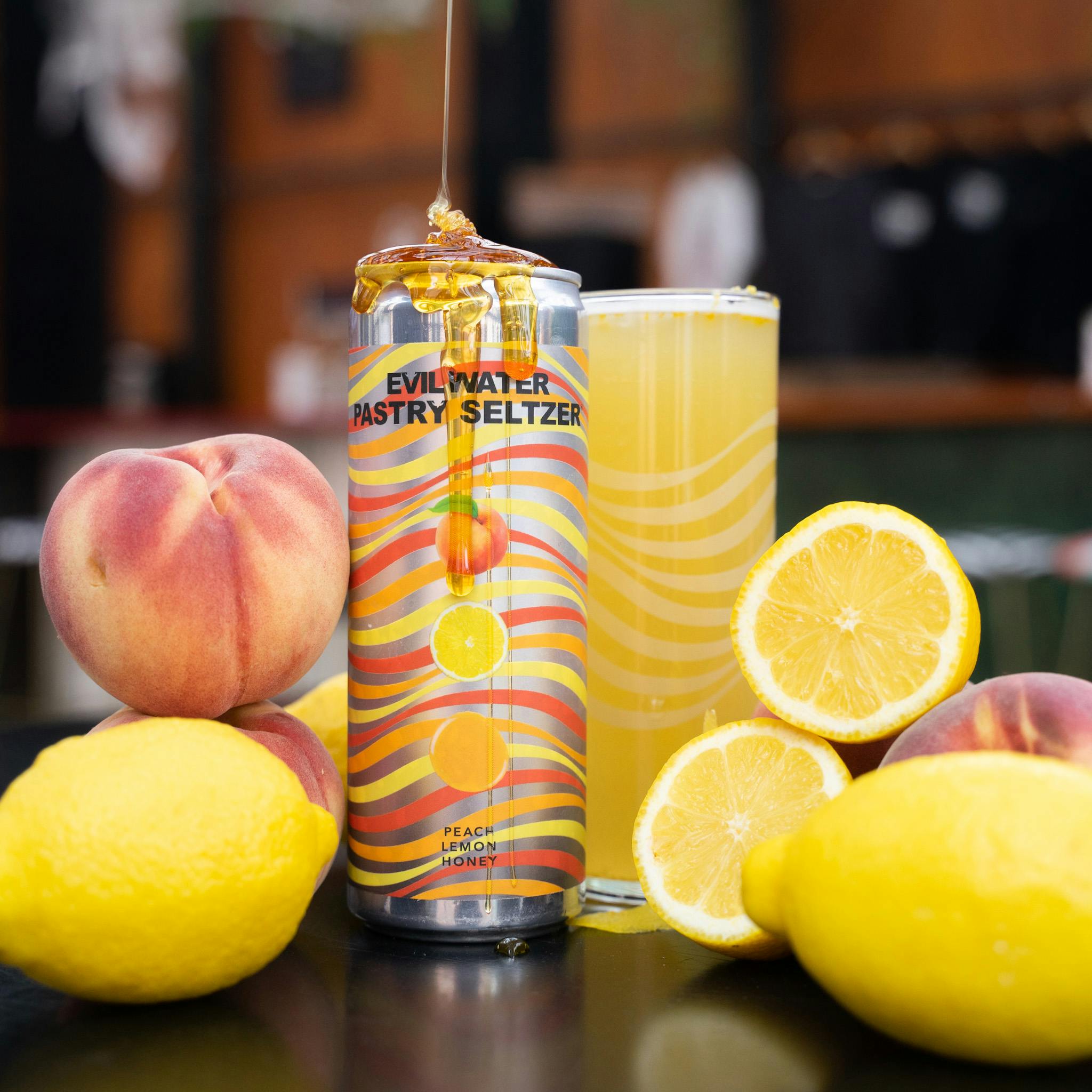 EVIL WATER PASTRY SELTZER - PEACH, LEMON, HONEY | Evil Twin Brewing NYC