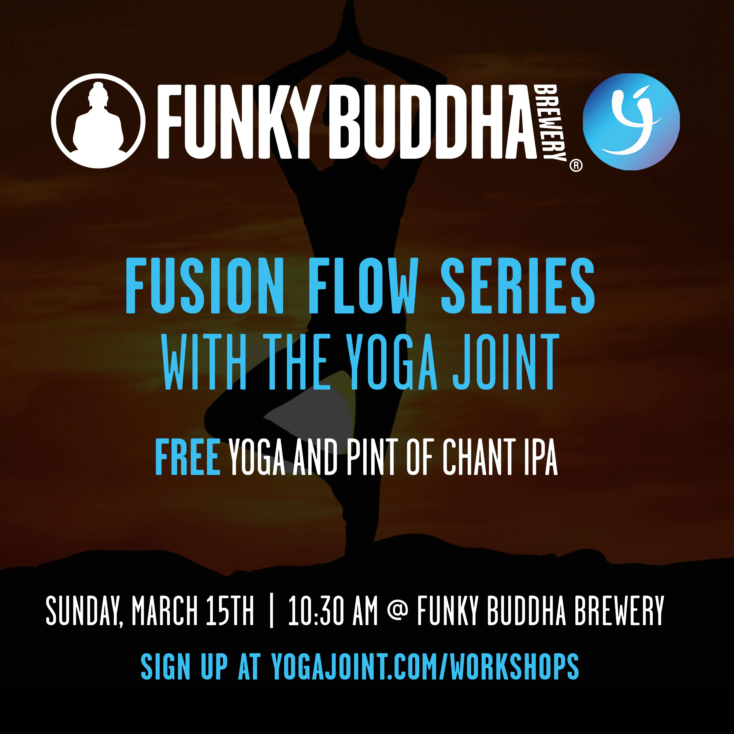 Yoga, Brunch, & Beers: Fusion Flow Series with Yoga Joint | Funky Buddha