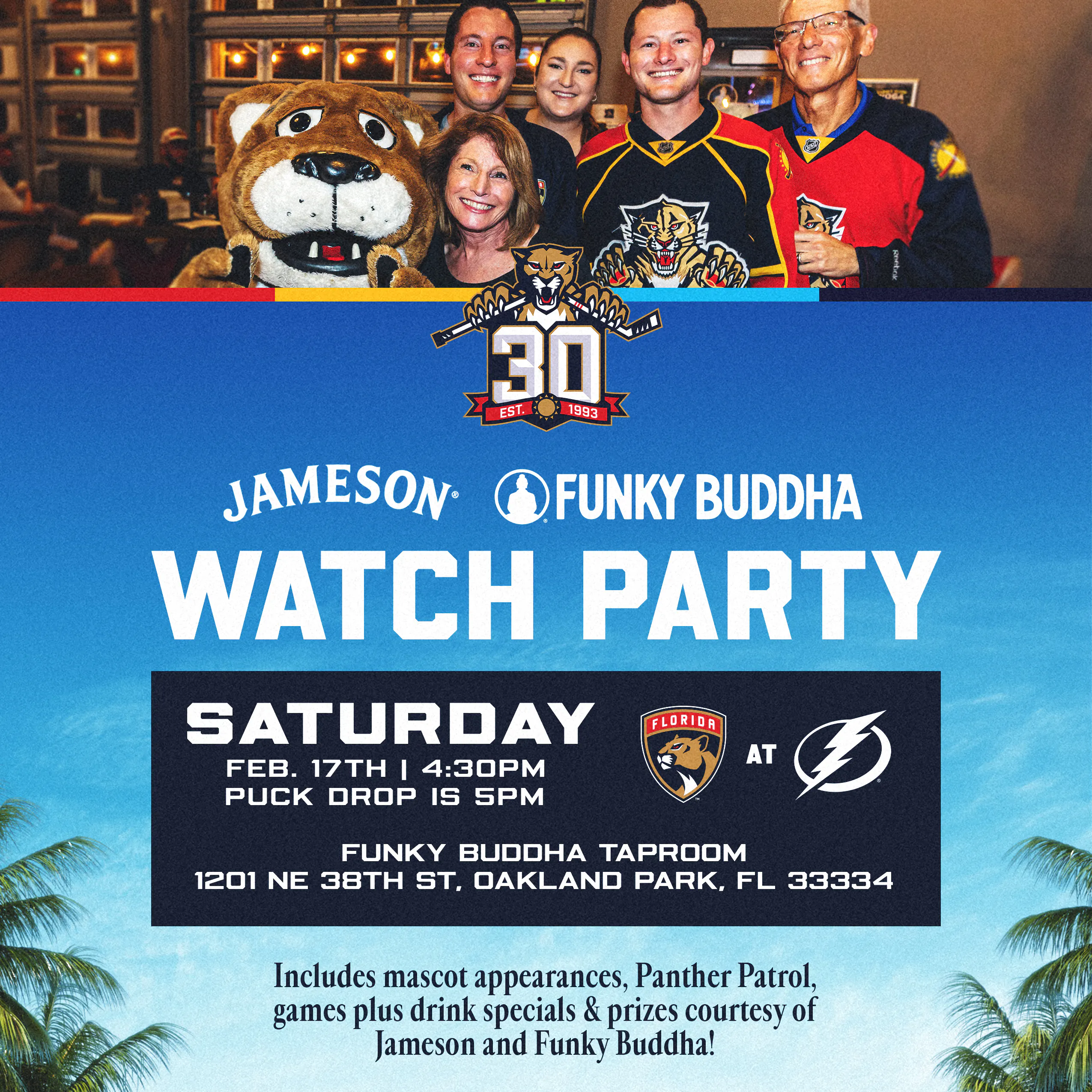Florida Panthers Watch Party | Funky Buddha