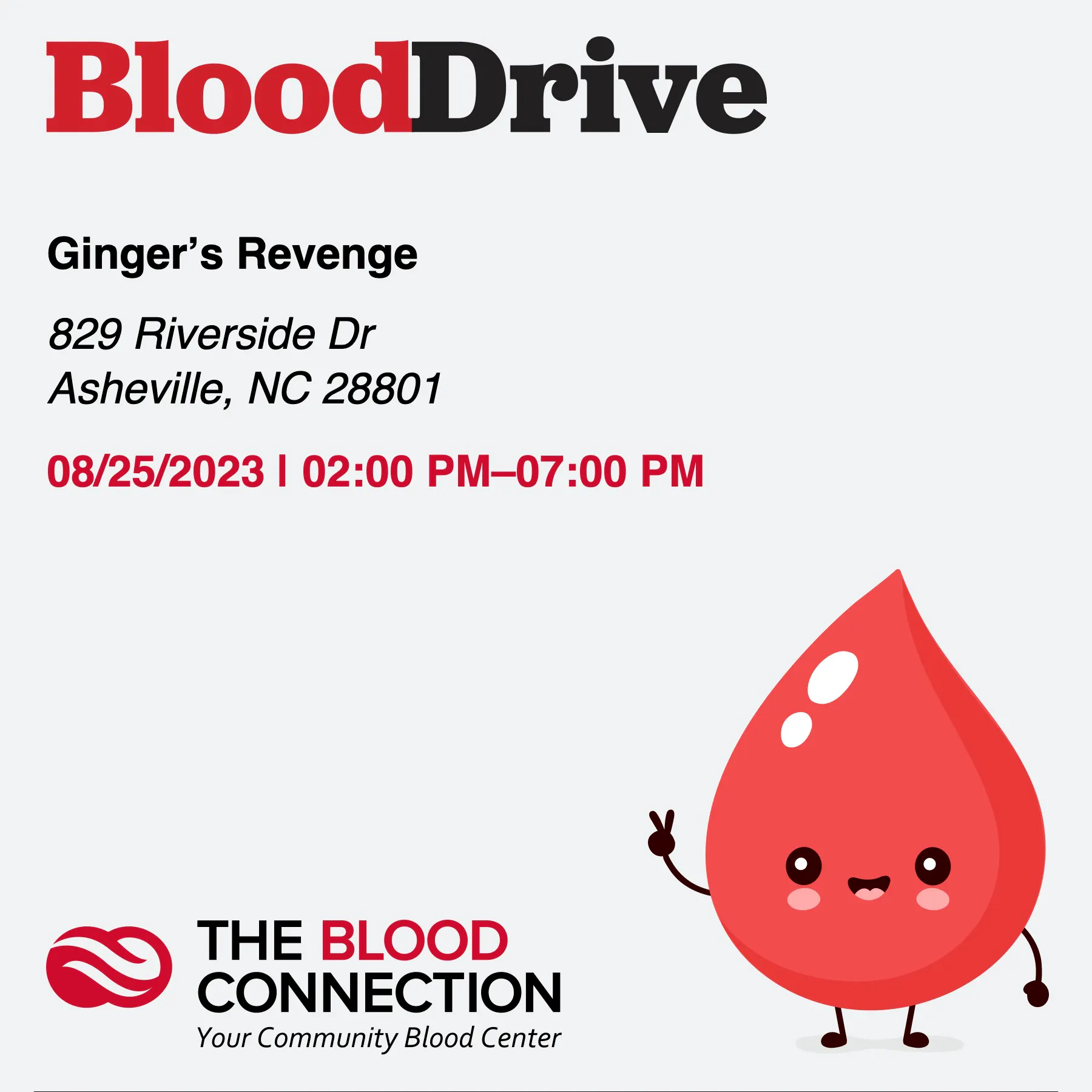 Blood Drive with The Blood Connection | Ginger's Revenge