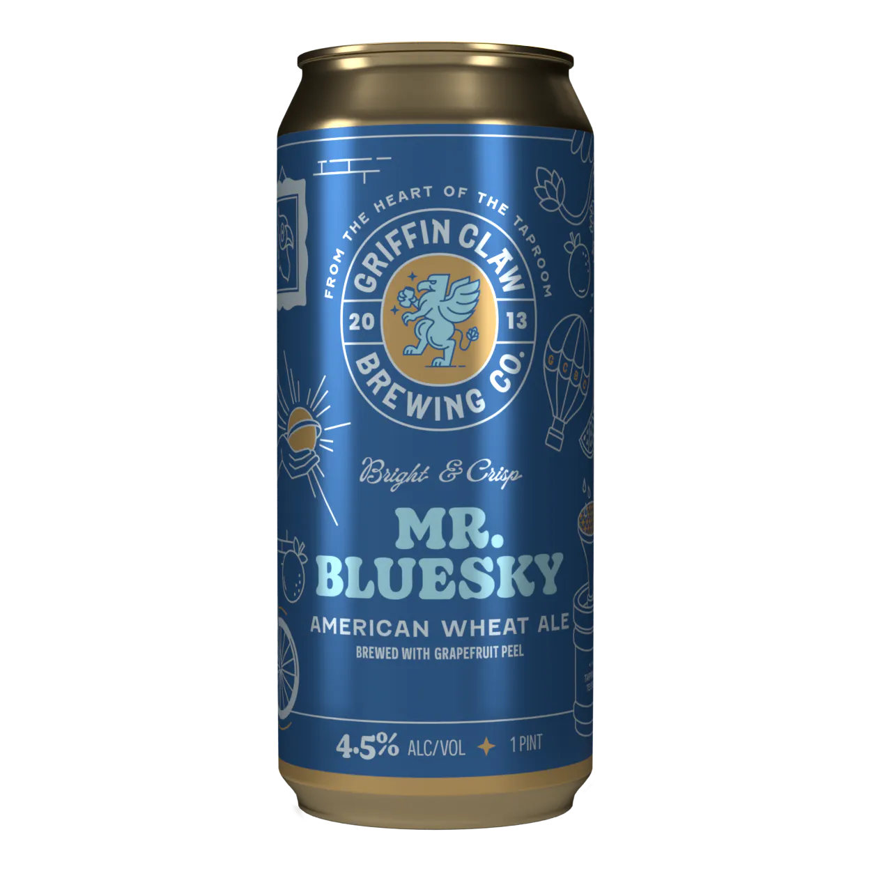 Mr. Bluesky - Wheat Ale with Grapefruit Peel | Griffin Claw Brewing Company