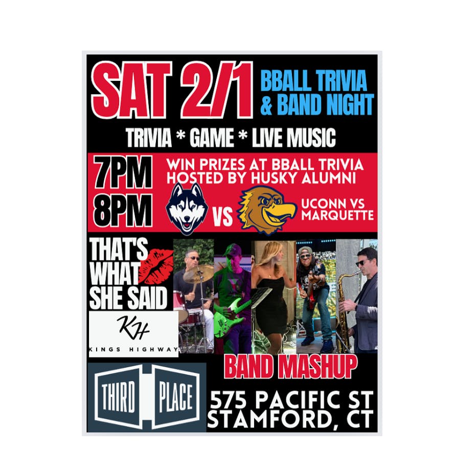 BBALL TRIVIA, GAMEWATCH & BAND NIGHT | Half Full Brewery