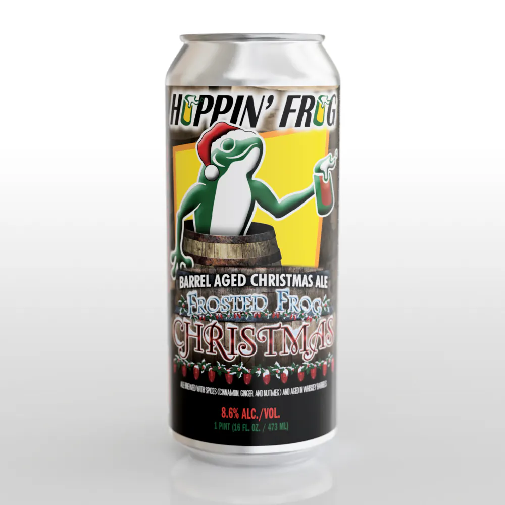 Barrel-Aged Frosted Frog Christmas Ale | Hoppin' Frog