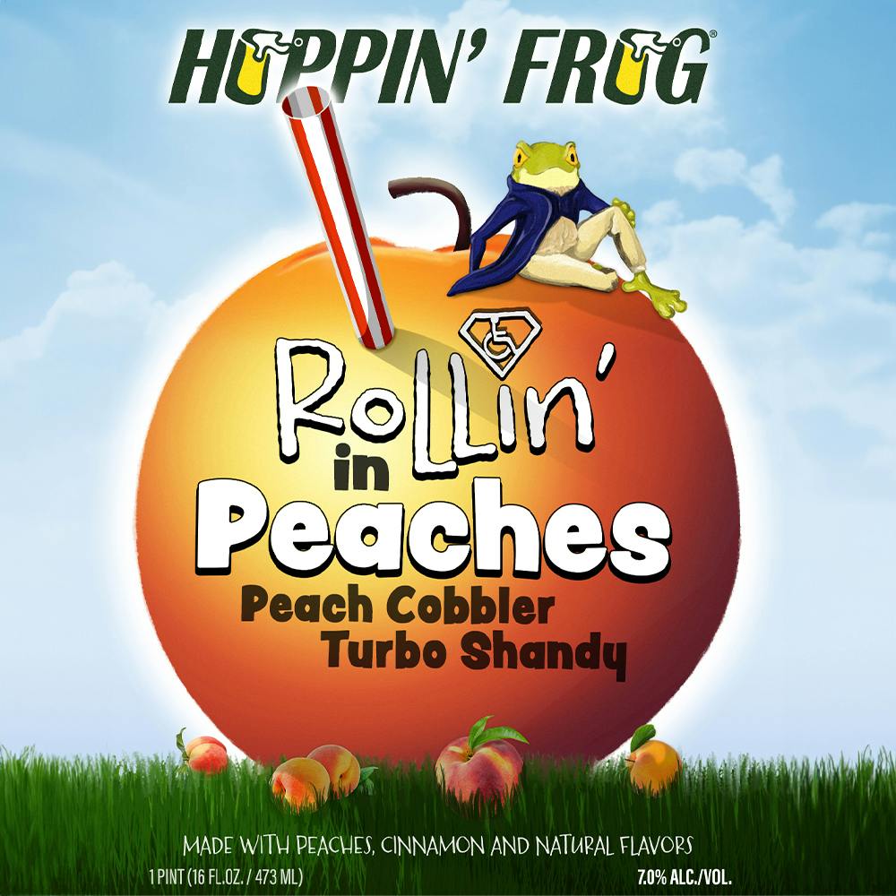 Rollin’ in Peaches Peach Cobbler Turbo Shandy is back!! | Hoppin' Frog