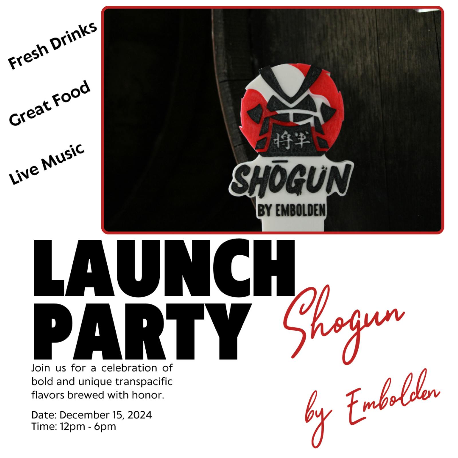 Shogun Launch | New Motion Beverages & Embolden Beer Co.