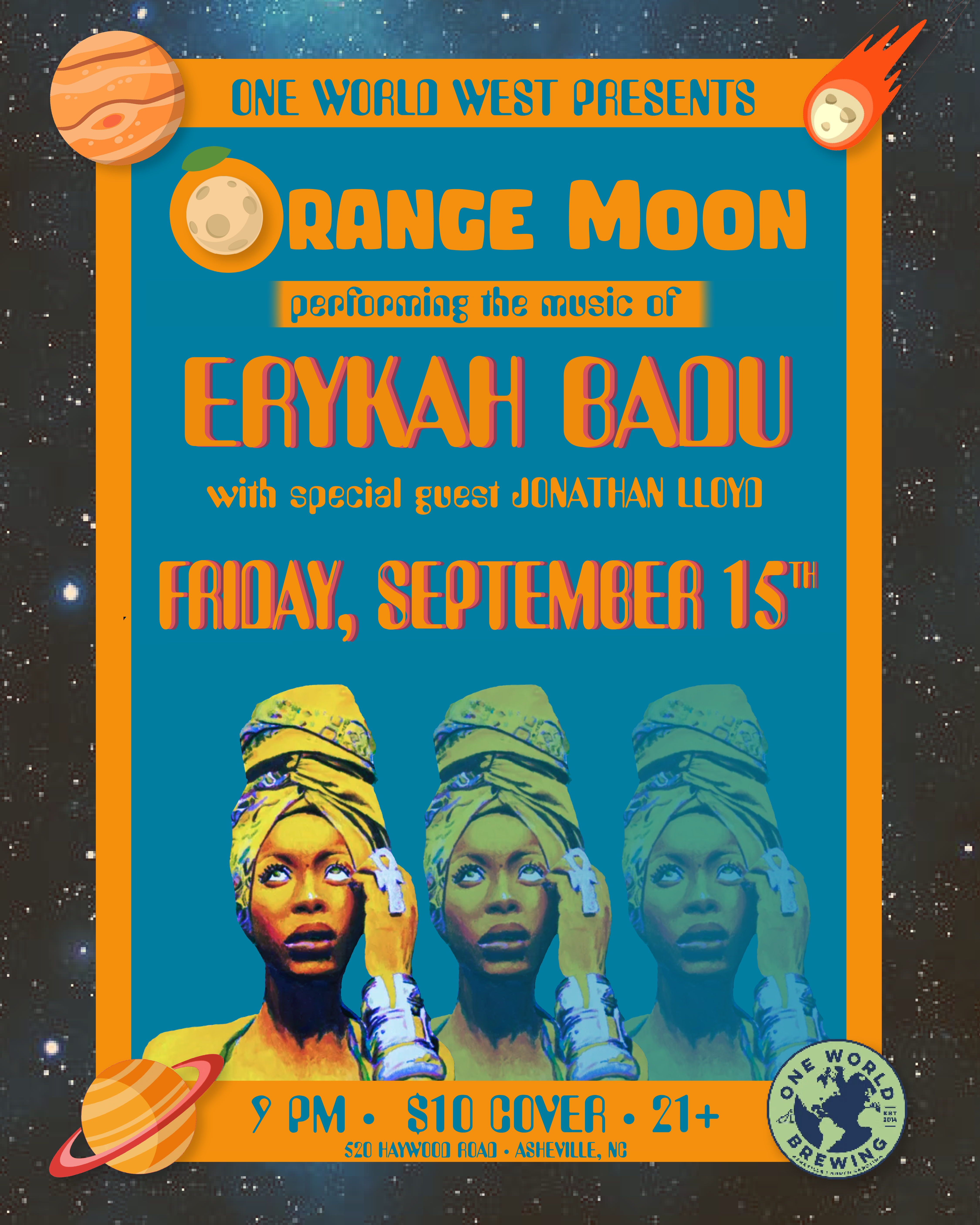 Orange Moon with special guest Jonathan Lloyd | One World Brewing