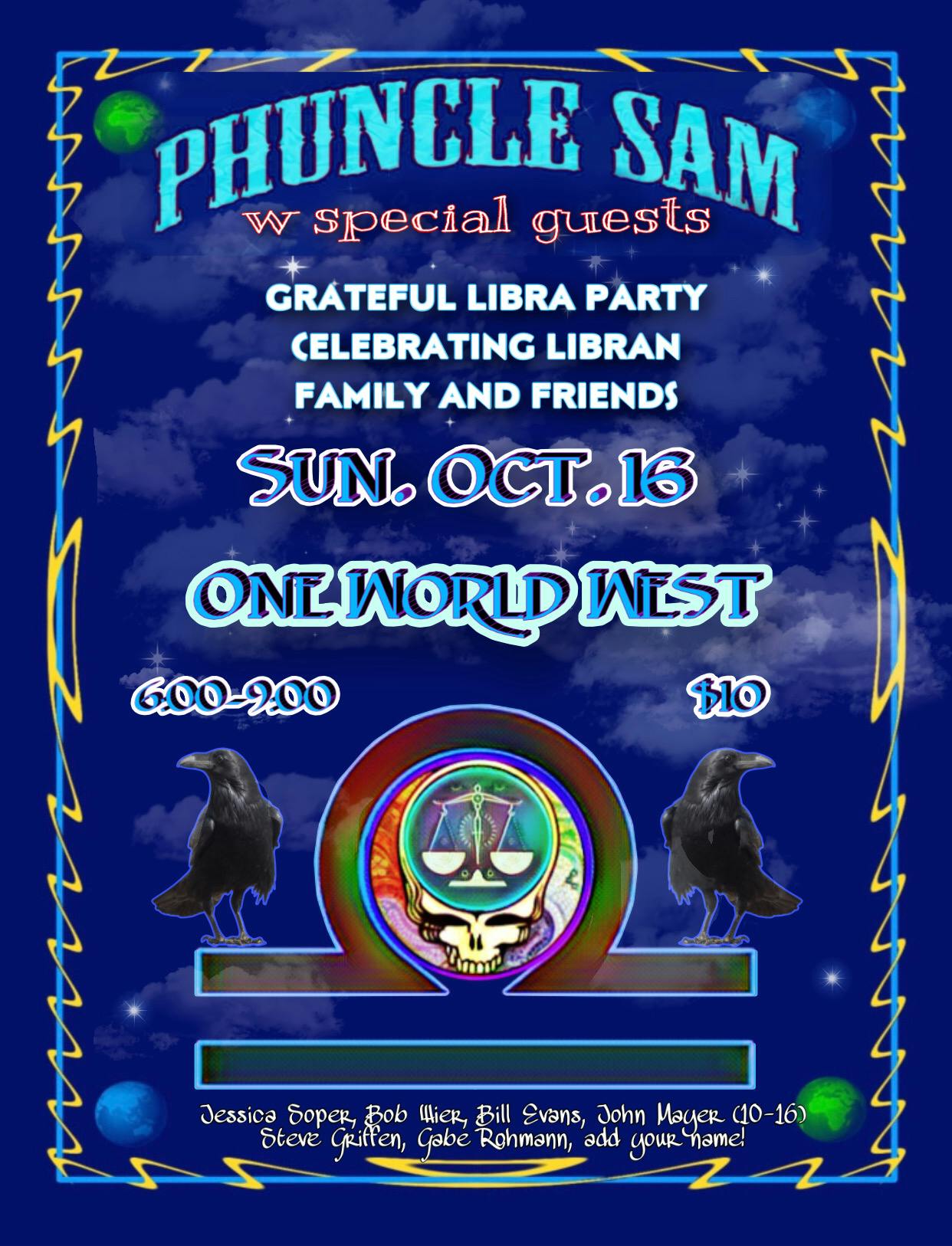 Phuncle Sam Libra Party w/ Special guests | One World Brewing