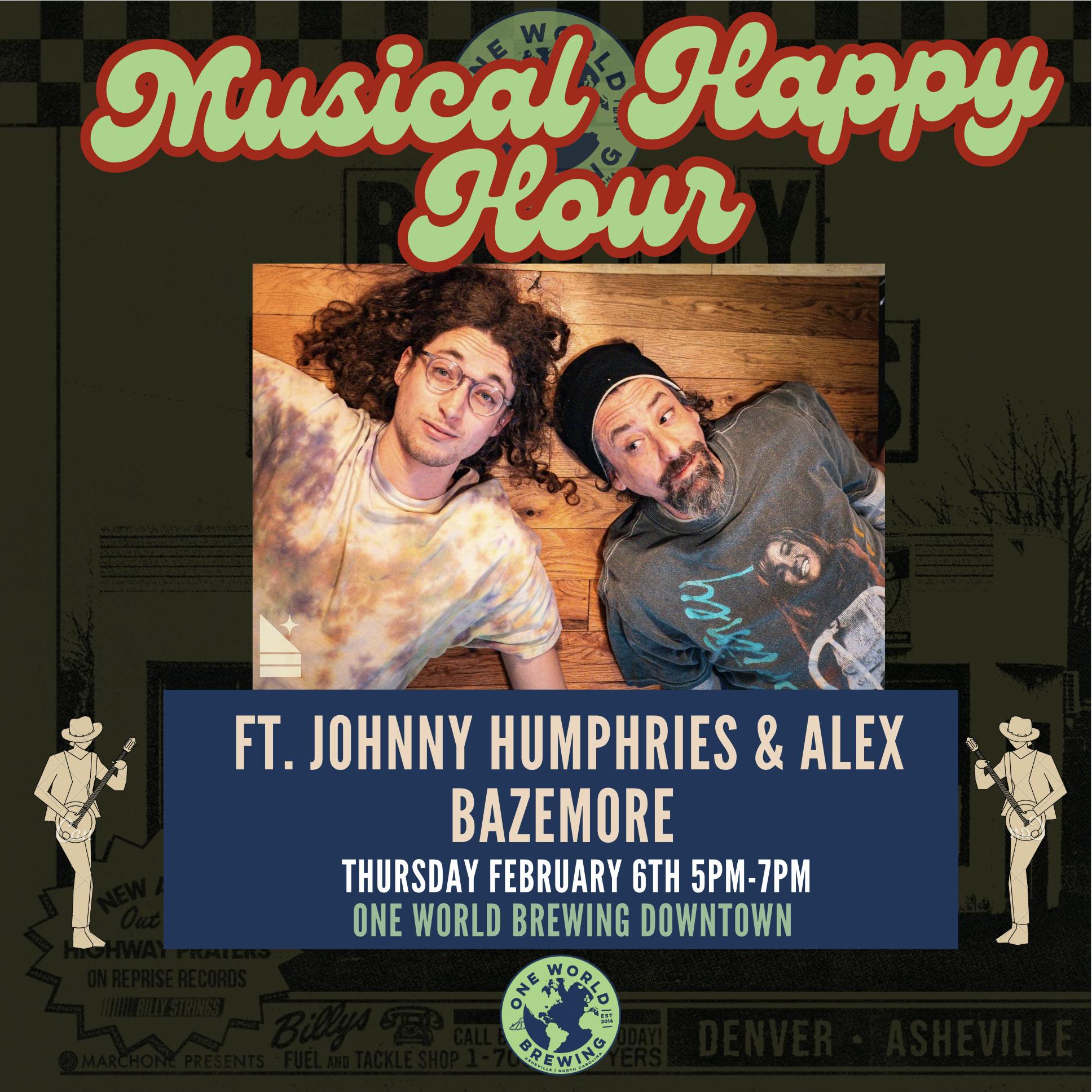 Music Happy Hour w/ Johnny Humphries & Alex Bazemore | One World Brewing