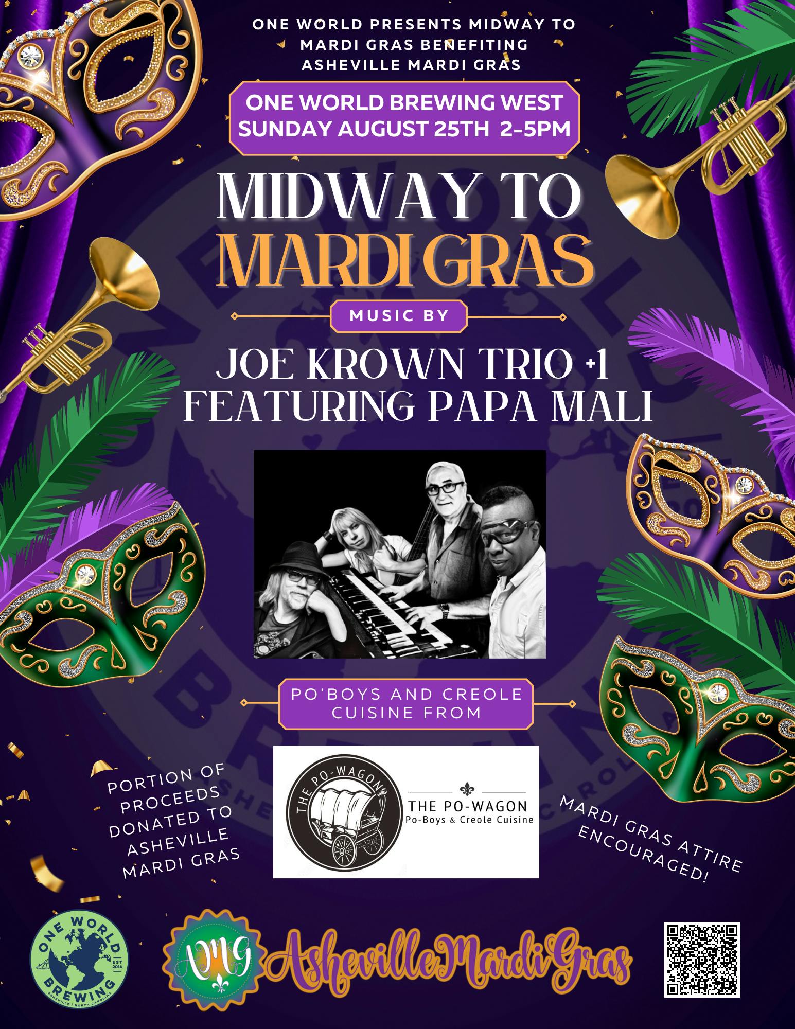 Midway to Mardi Gras w/ Joe Krown Trio + 1 featuring Papa Mali | One ...