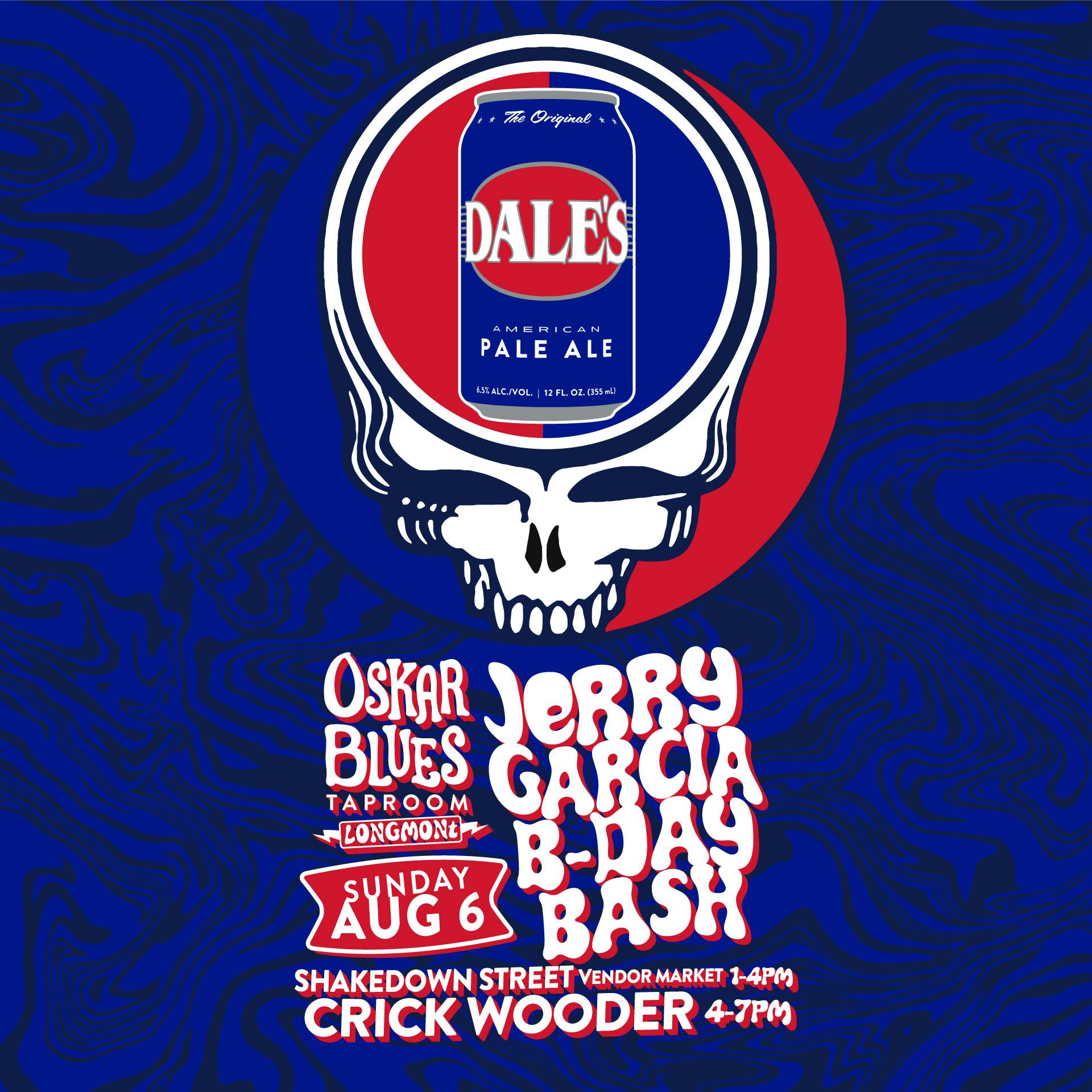 Jerry Garcia Bday Bash with Crick Wooder | Oskar Blues Brewery