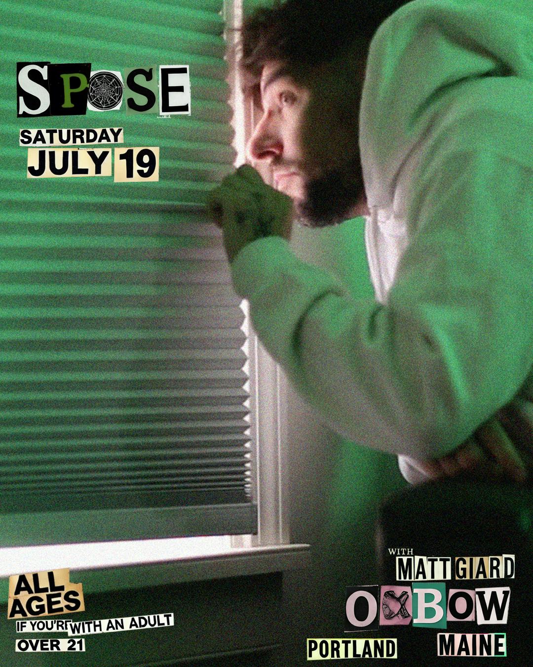 Spose - July 19th - Portland, ME | Oxbow Brewing Company