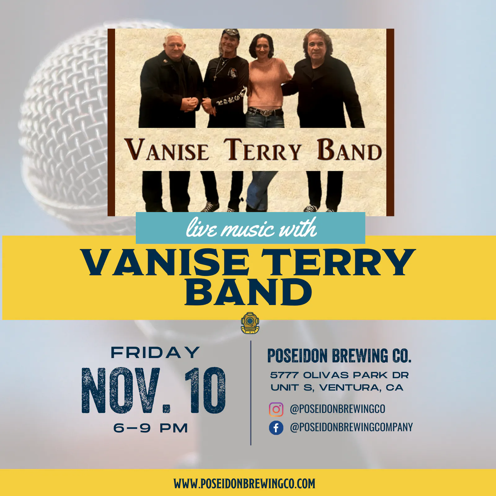 Live Music with Vanise Terry Band | Poseidon Brewing Co.