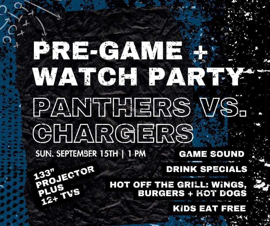 PRE-GAME + WATCH PARTY: PANTHERS VS CHARGERS | Resident Culture Brewing
