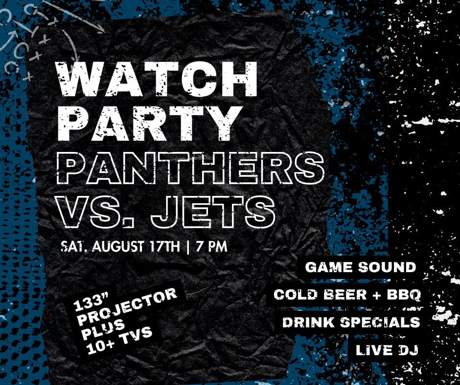 WATCH PARTY: PANTHERS VS JETS (PRE-SEASON) | Resident Culture Brewing