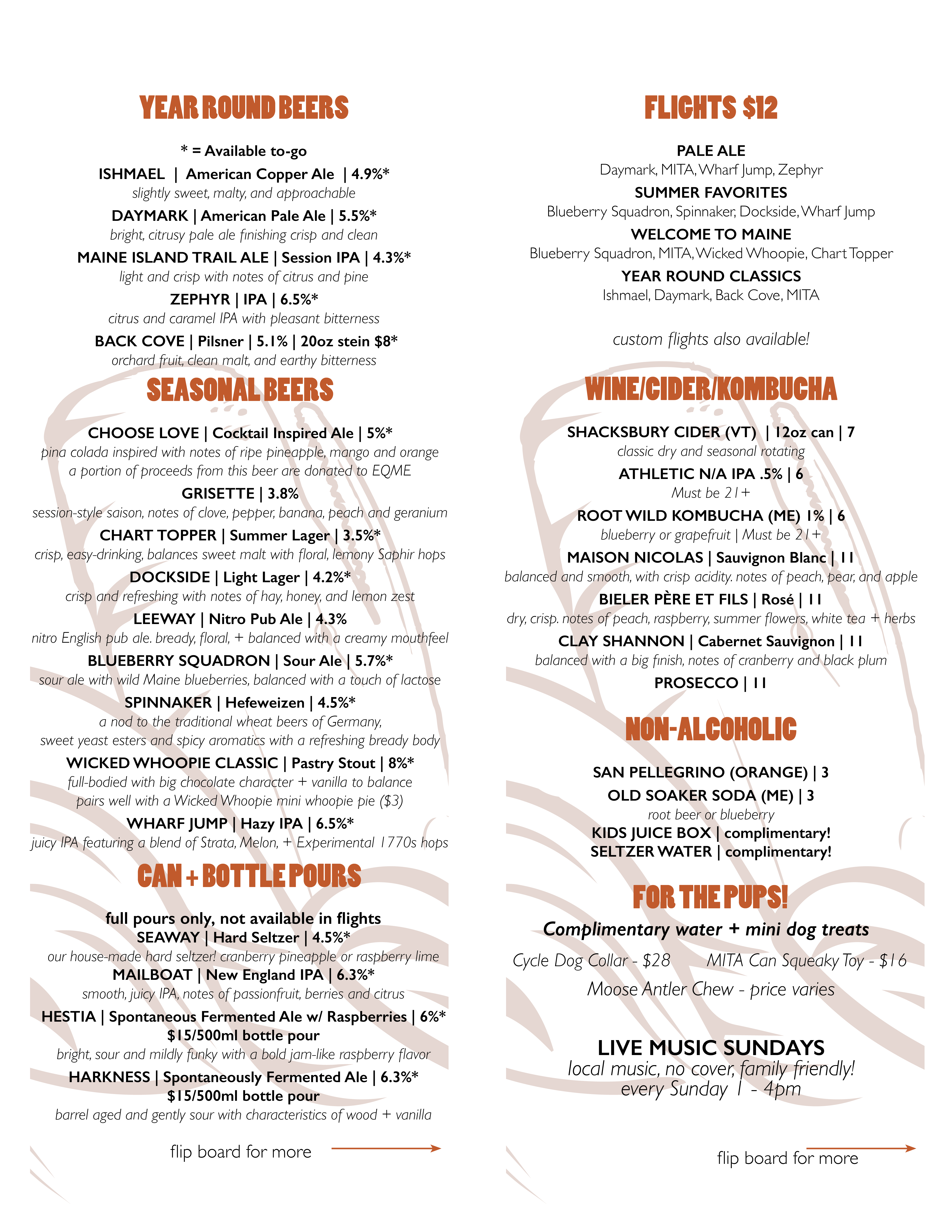 Today’s Menu | Rising Tide Brewing