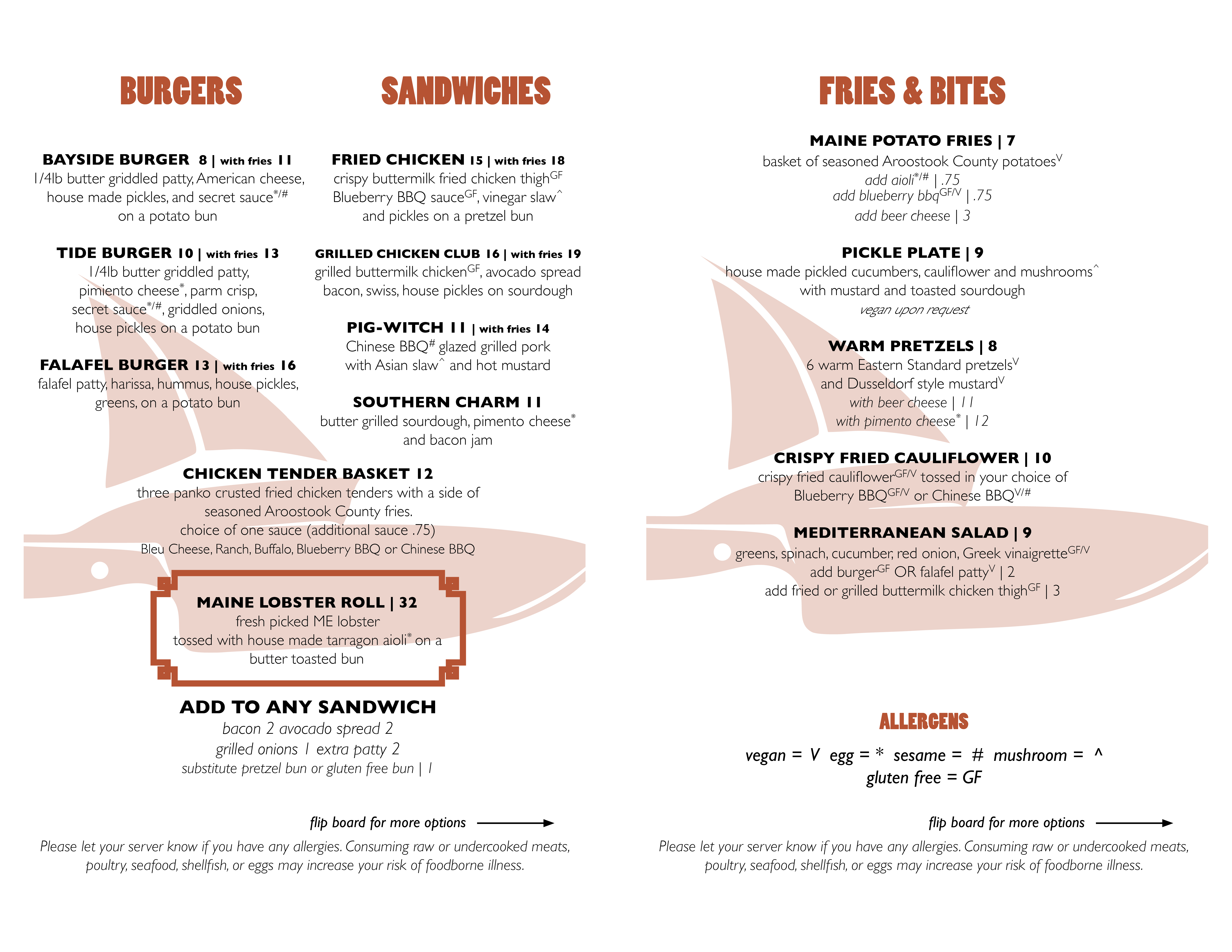 Today’s Menu | Rising Tide Brewing