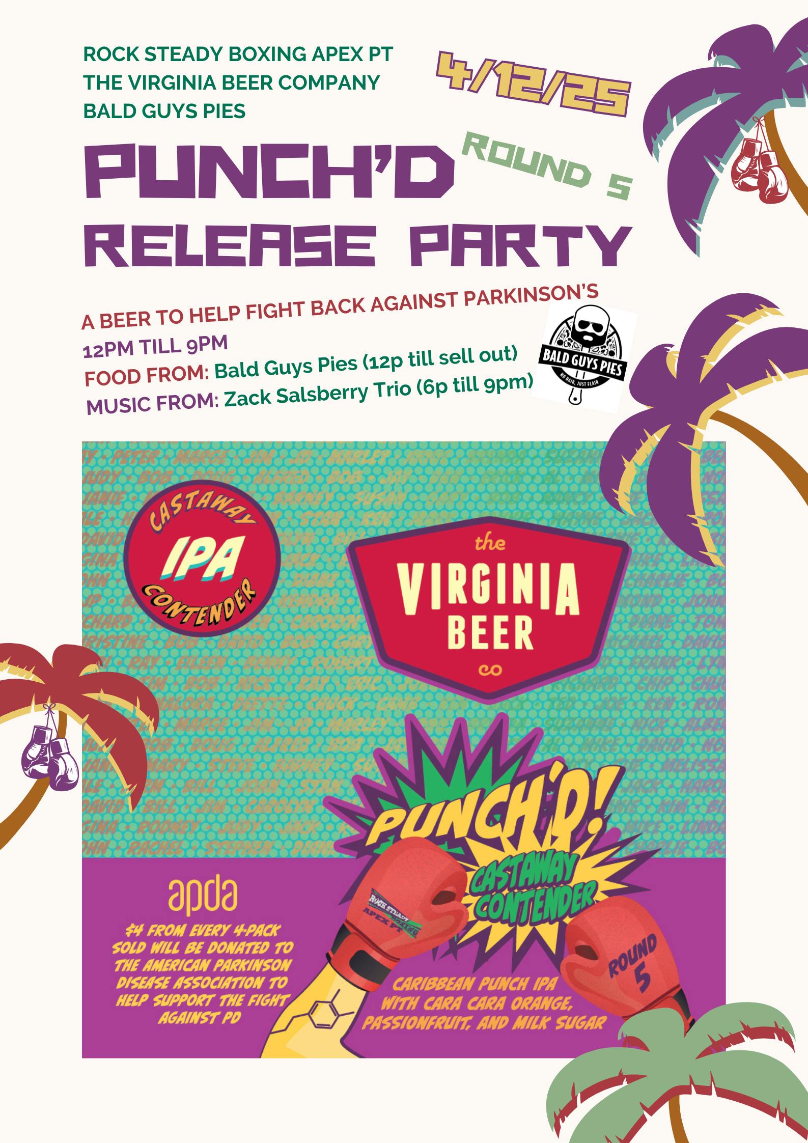 Punch’D Round 5: Fruited IPA Release + APDA Fundraiser | The Virginia ...