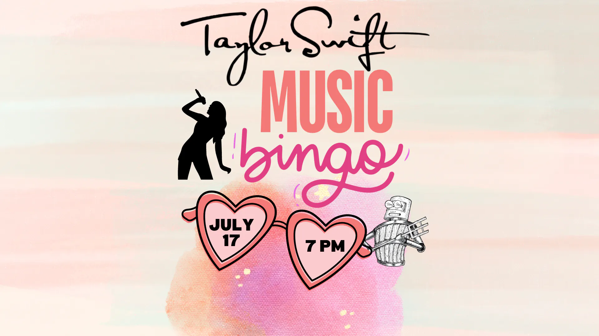 Taylor Swift Music Bingo | Wooden Robot Brewery